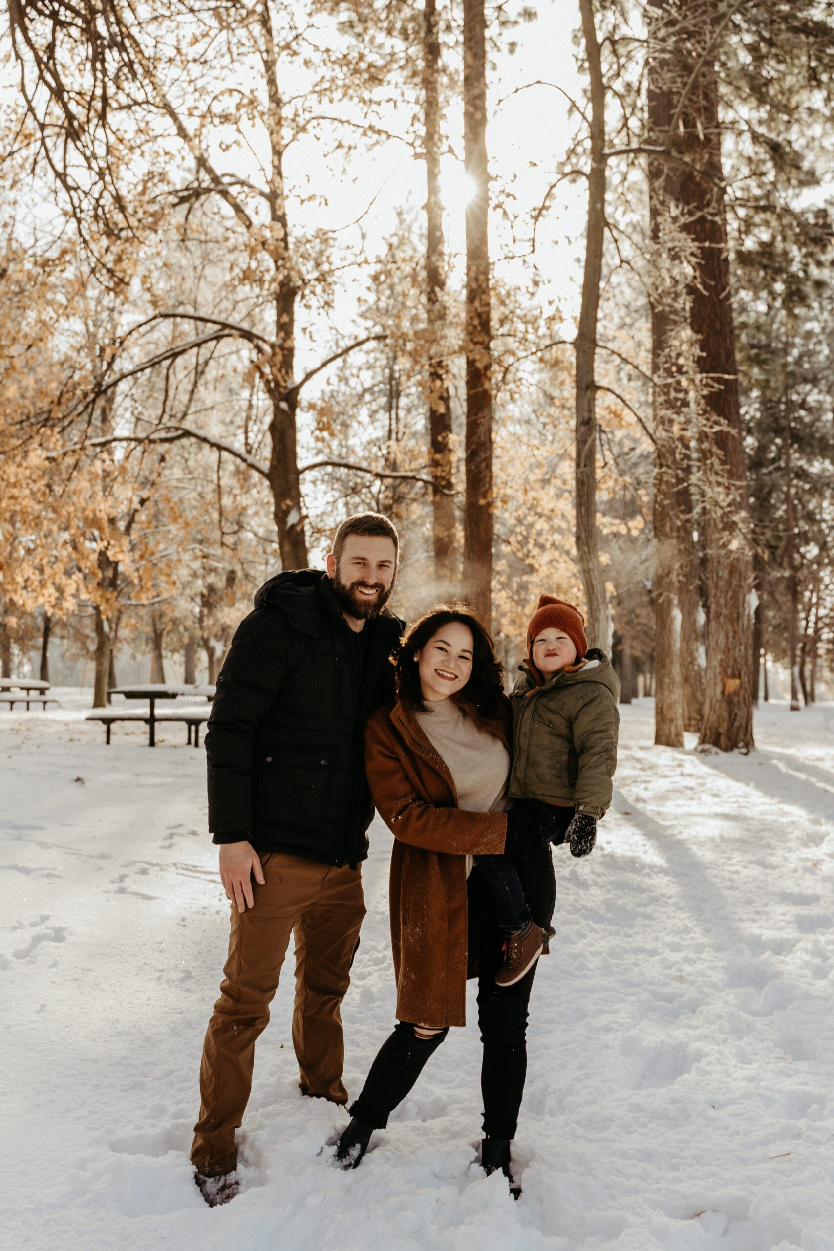 Comstock Park Spokane WA Family Photos in the Winter